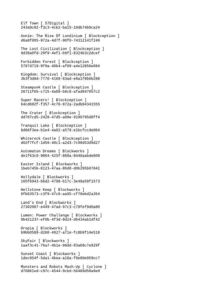 Map Uuid Info | PDF | Minecraft