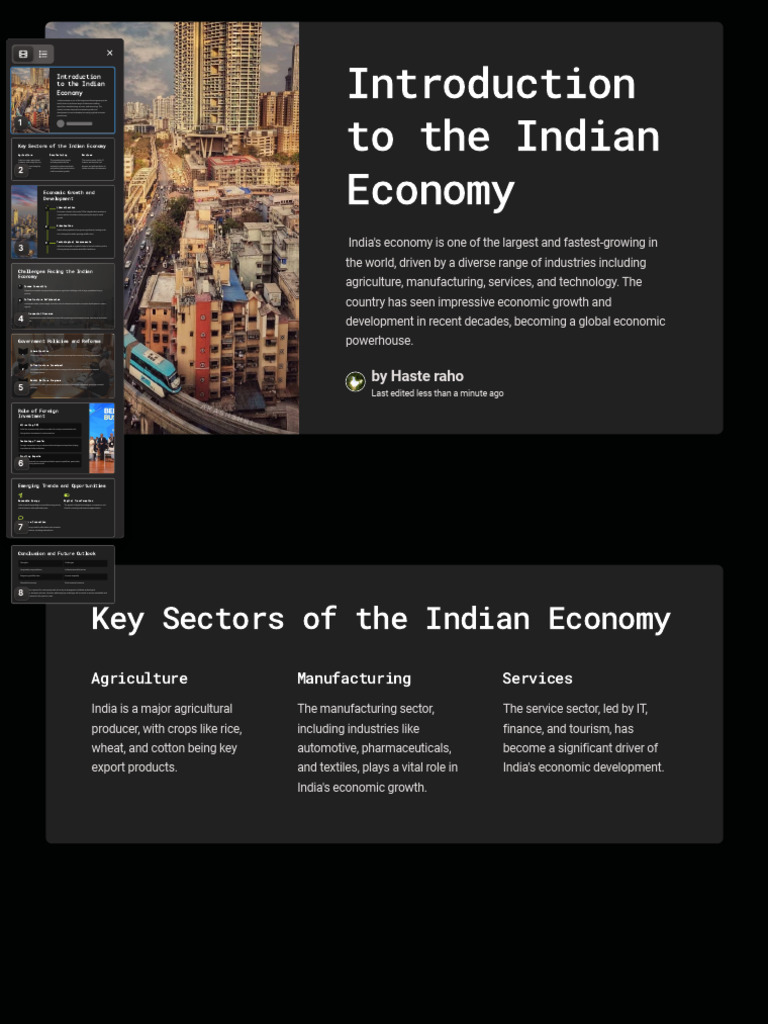 Overview of the Indian Economy | PDF | Economy Of India | Economic Growth