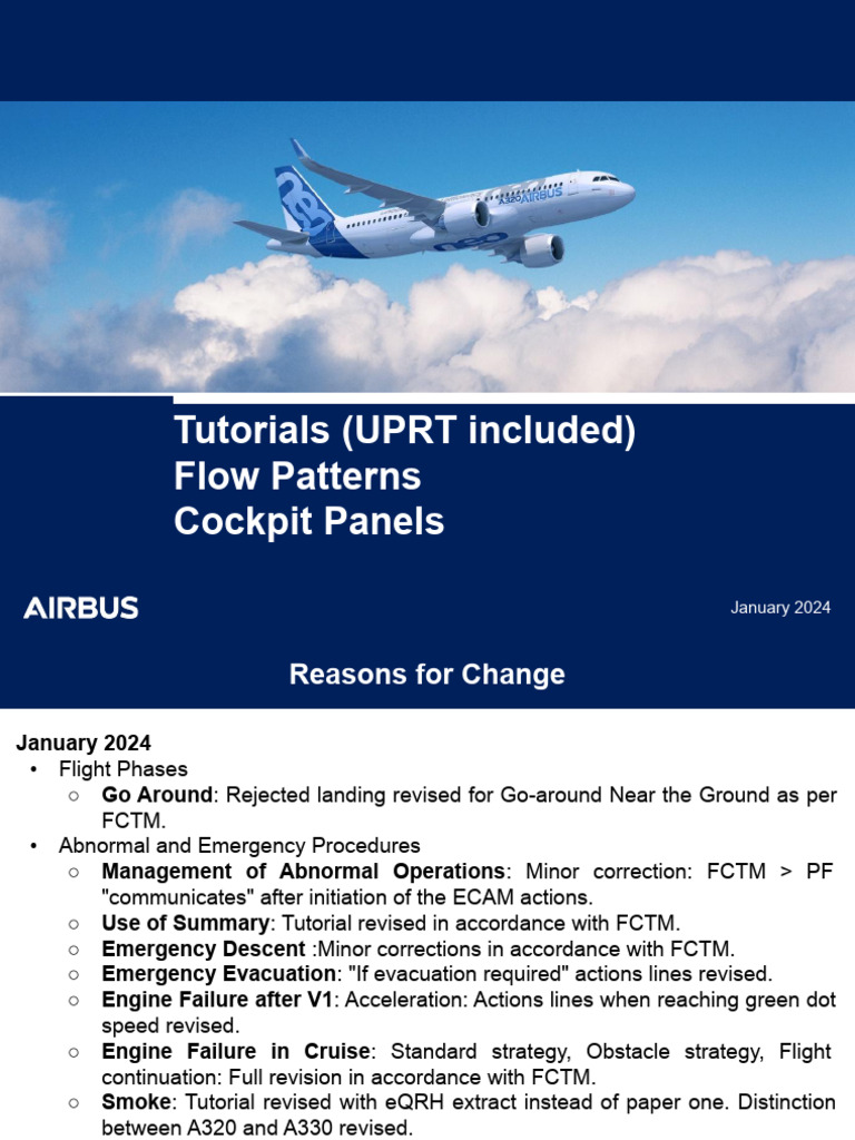 Airbus PDP (January 2024) - 1 | PDF | Cockpit | Airport