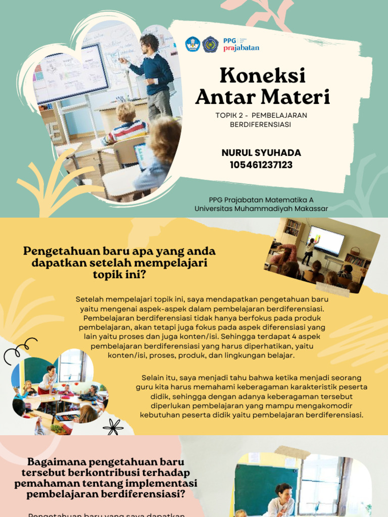 Pembelajaran Berdiferensiasi - Topik 2 - Koneksi Antar Materi | PDF