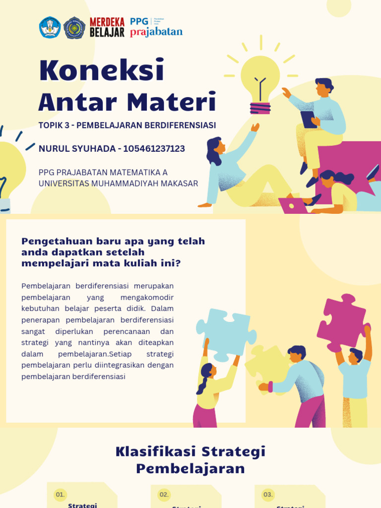 Pembelajaran Berdiferensiasi - Topik 3 - Koneksi Antar Materi | PDF