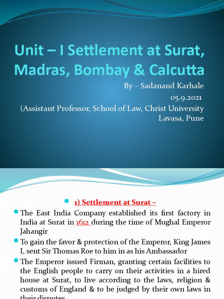 Colonial Settlements in India | PDF | Judge | Jurisdiction
