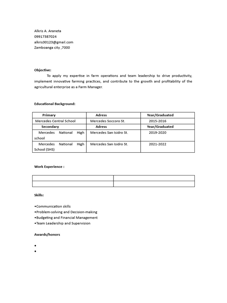 Resume For Graduates-WPS Office | PDF