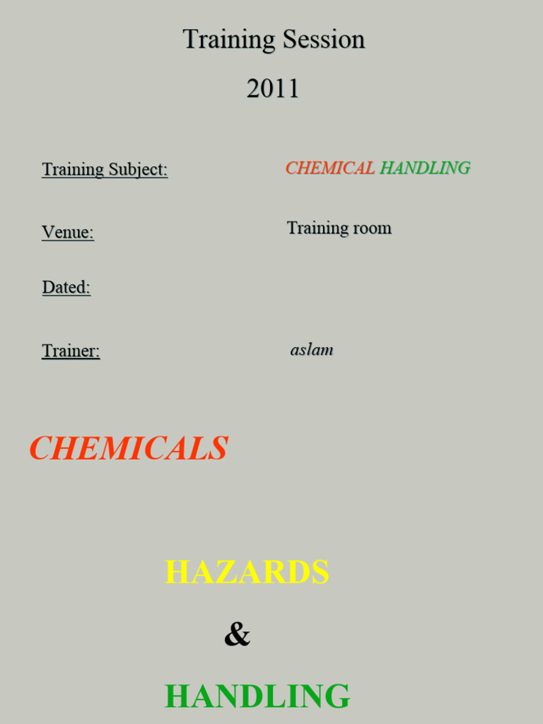 Chemical Handling | PDF | Dangerous Goods | Safety