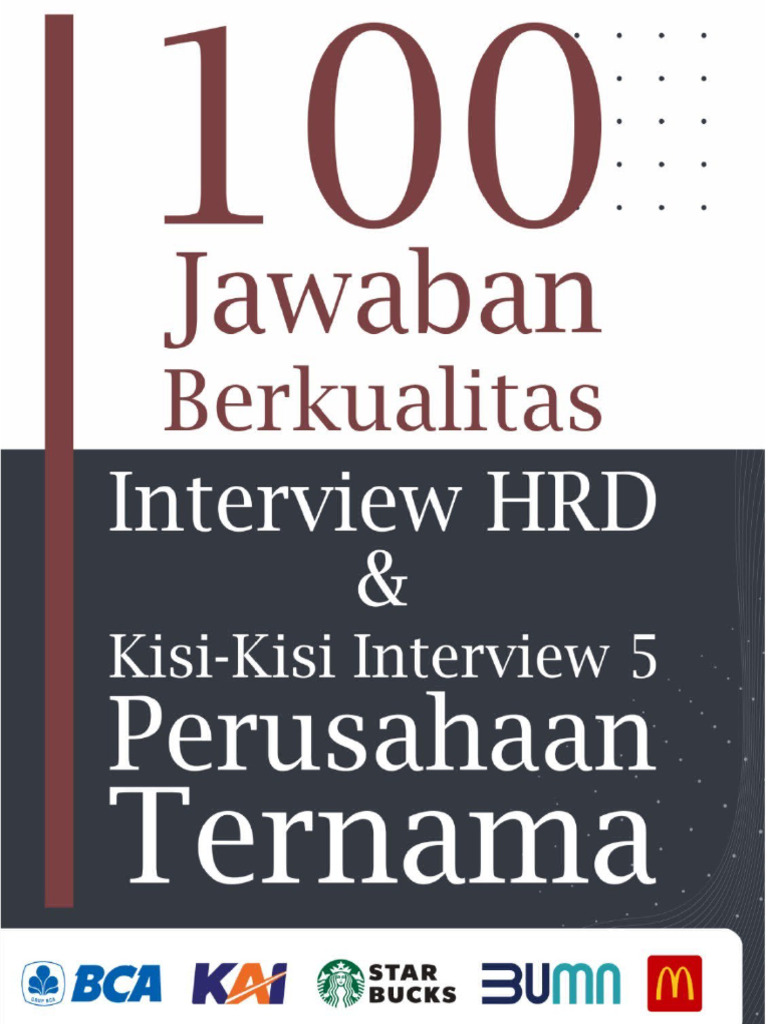 Ebook Interview HRD Solusi Kerja | PDF | Karier & Perkembangan