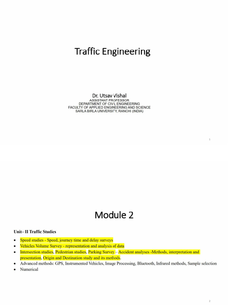 Traffic Module 2 Print | PDF