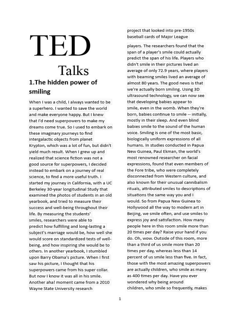 Ted Talks | PDF | Physician | Medicine