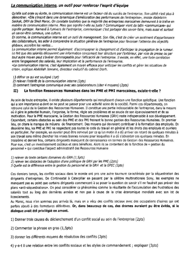 Dialogue Social Et Communication Interne | PDF