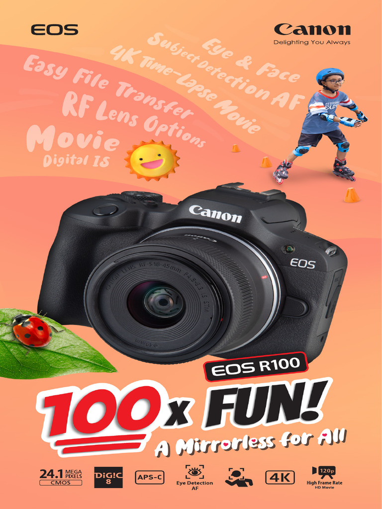 Canon EOS R100: Features & Specs Guide | PDF | Autofocus | Canon Eos