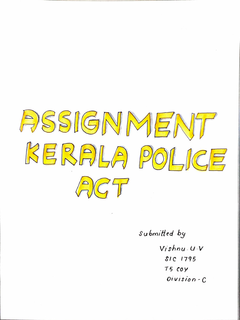 KP Act | PDF | Crime & Violence | Law Enforcement