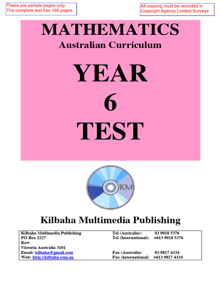 Year6 Maths Sample | Download Free PDF | Decimal | Percentage