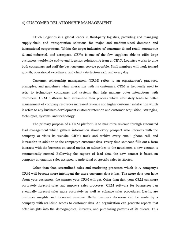 4 Crm New Pdf Customer Relationship Management Sales