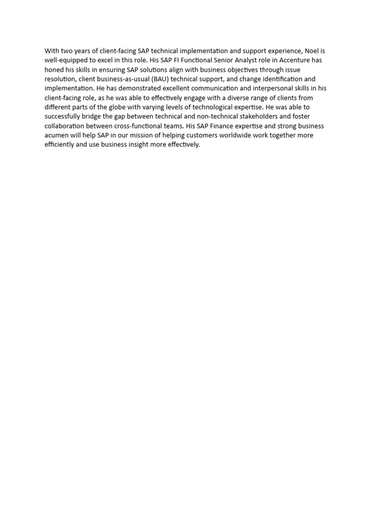 SAP Write Up | PDF SAP Write Up | PDF