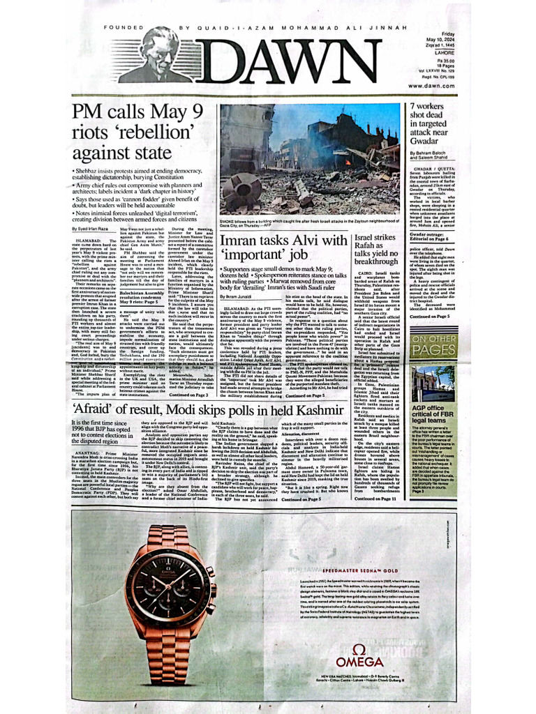 DAWN Newspaper 10 May 2024 | PDF