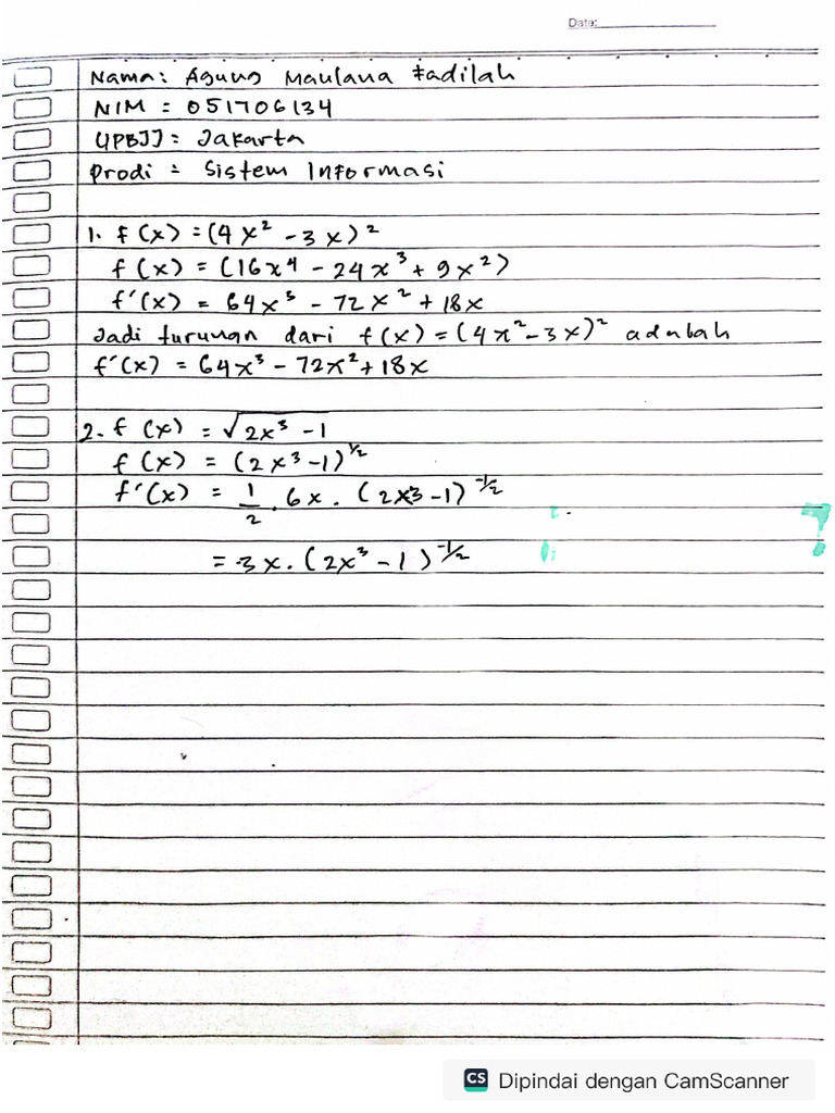 Kalkulus Diskusi 5 | PDF