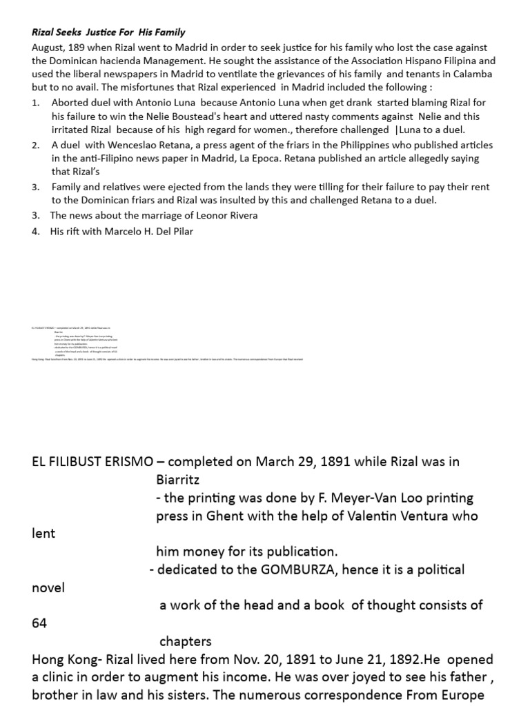 Rizal's Quest for Justice | PDF | Philippines | Spanish East Indies