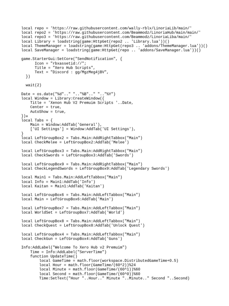 XenonHub Kaitun V2.lua 4 | PDF