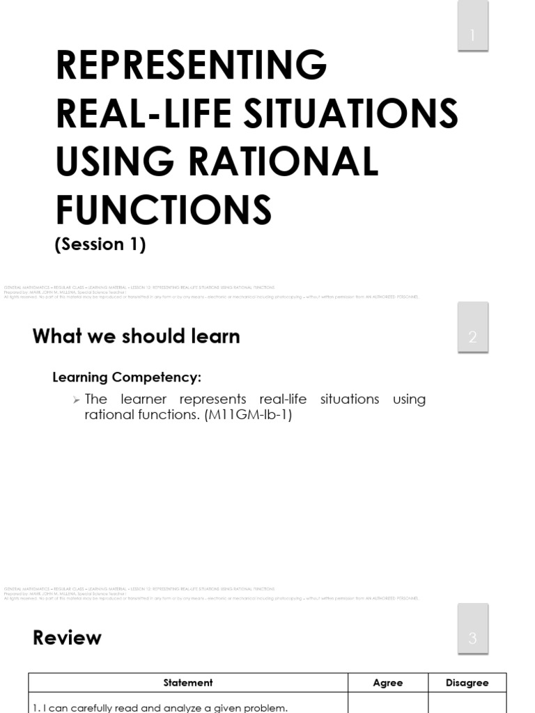 Gen Math Regular Class Lesson 12 Session 1 | PDF | Mathematics | Algebra