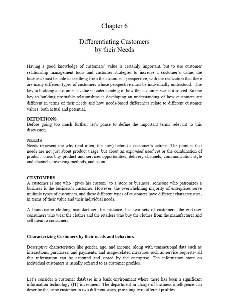 CRM Chapter-6 | PDF | Customer | Behavior