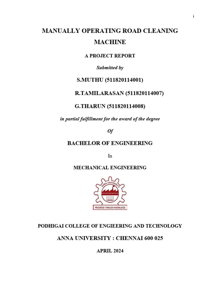 Engineering Students' Project Report | PDF | Gear | Belt (Mechanical)