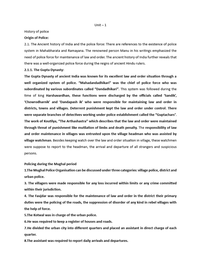 Police Administration New Syllabus Notes Unit 1 | PDF | Police | Police ... Police Administration New Syllabus Notes Unit 1 | PDF | Police | Police ...