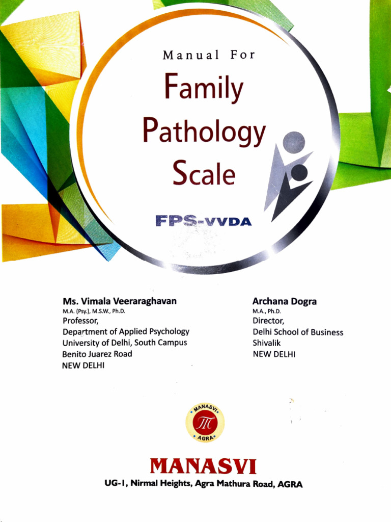 Family Pathology Scale Manual | PDF | Family | Validity (Statistics)