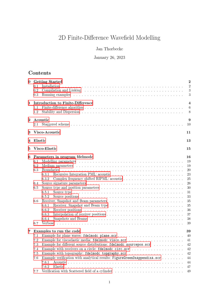 2D Finite-Difference Wave Modelling | PDF | Waves | Wavelength