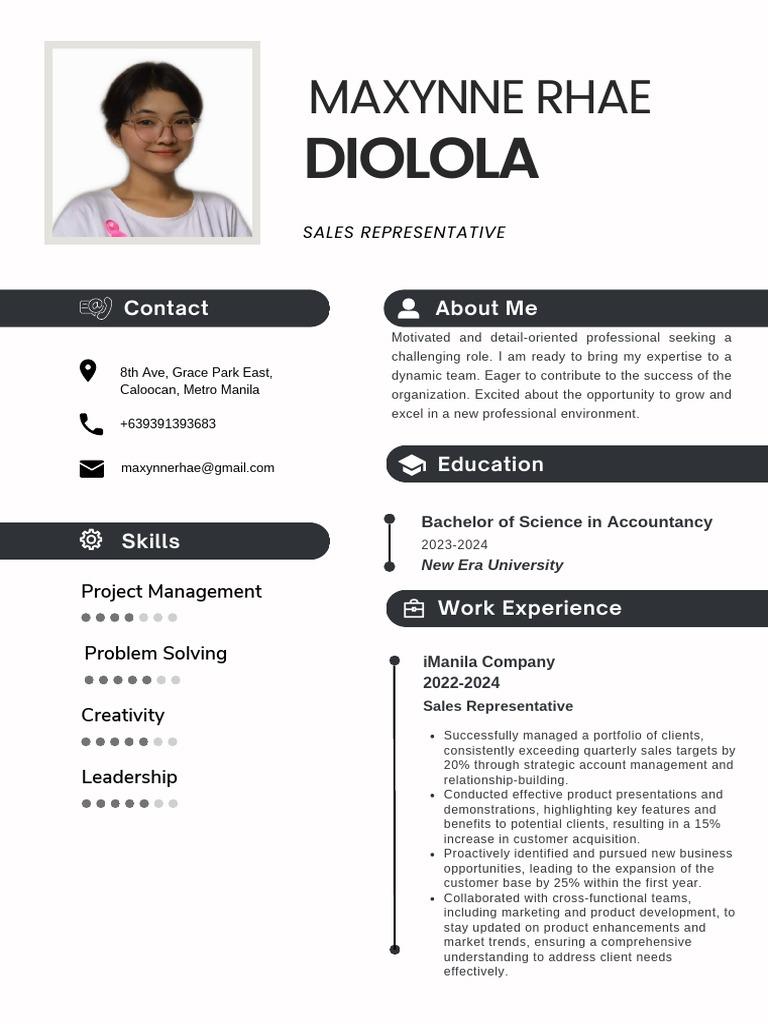 Diolola Resume | PDF | Business Economics | Business