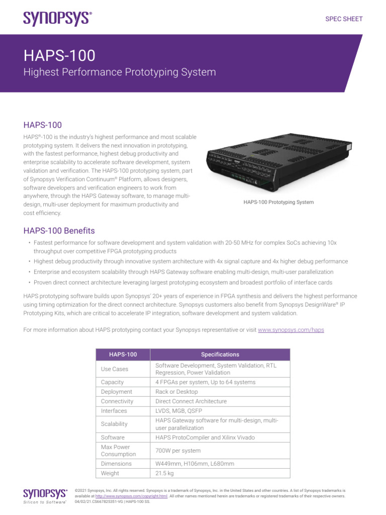 Haps 100 Ss | PDF | Field Programmable Gate Array | Information Technology