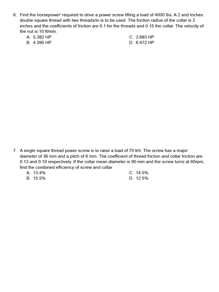 Power Screw Prime | PDF | Screw | Horsepower