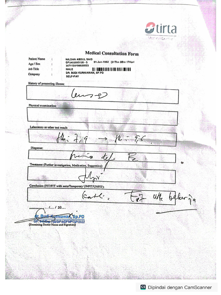 Medical Consultation Form | PDF