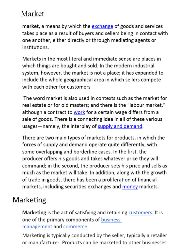 Understanding Markets and Marketing Types | PDF | Online Shopping ...