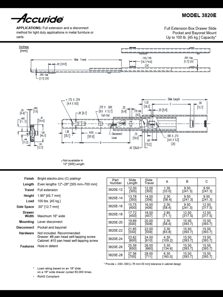 3820 Technical Sheet PDF | Download Free PDF | Engineering Tolerance