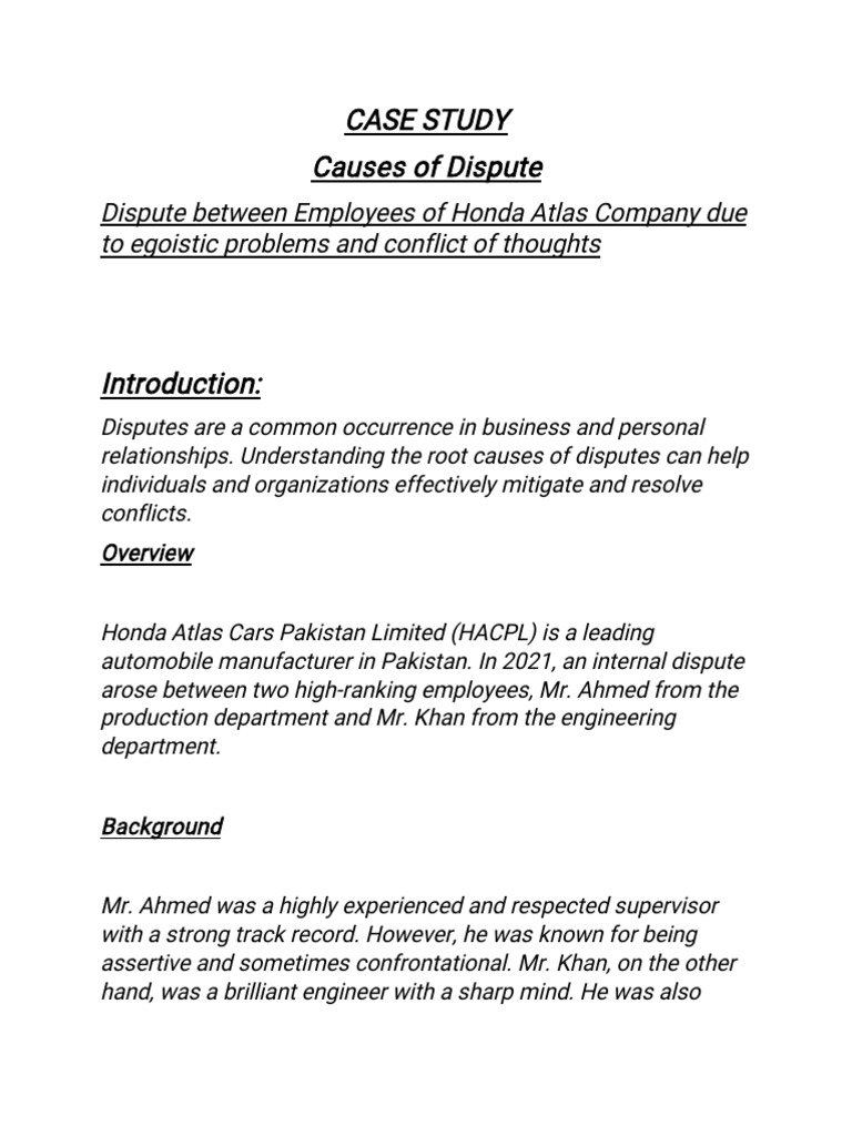 CASE STUDY Social Sciences | PDF | Mediation | Conflict Resolution