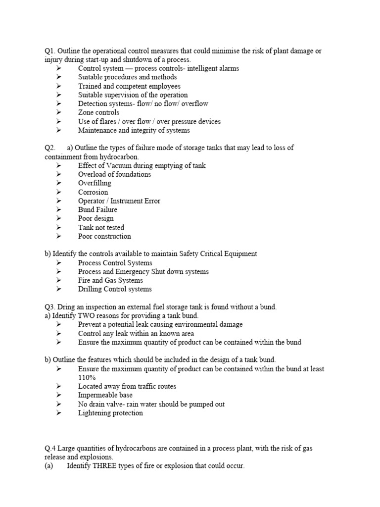 Process Safety Measures for Hydrocarbon Risks | PDF | Liquefied ...