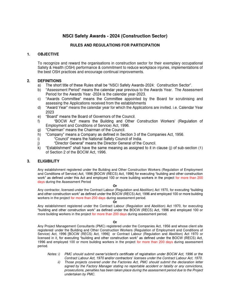 2024 Construction Sector Rules & Regulation and Form Filling ...