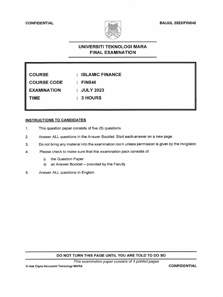 FACULTY_BUSINESS MANAGEMENT_2023_SESSION 2 - DEGREE_FIN546 | PDF