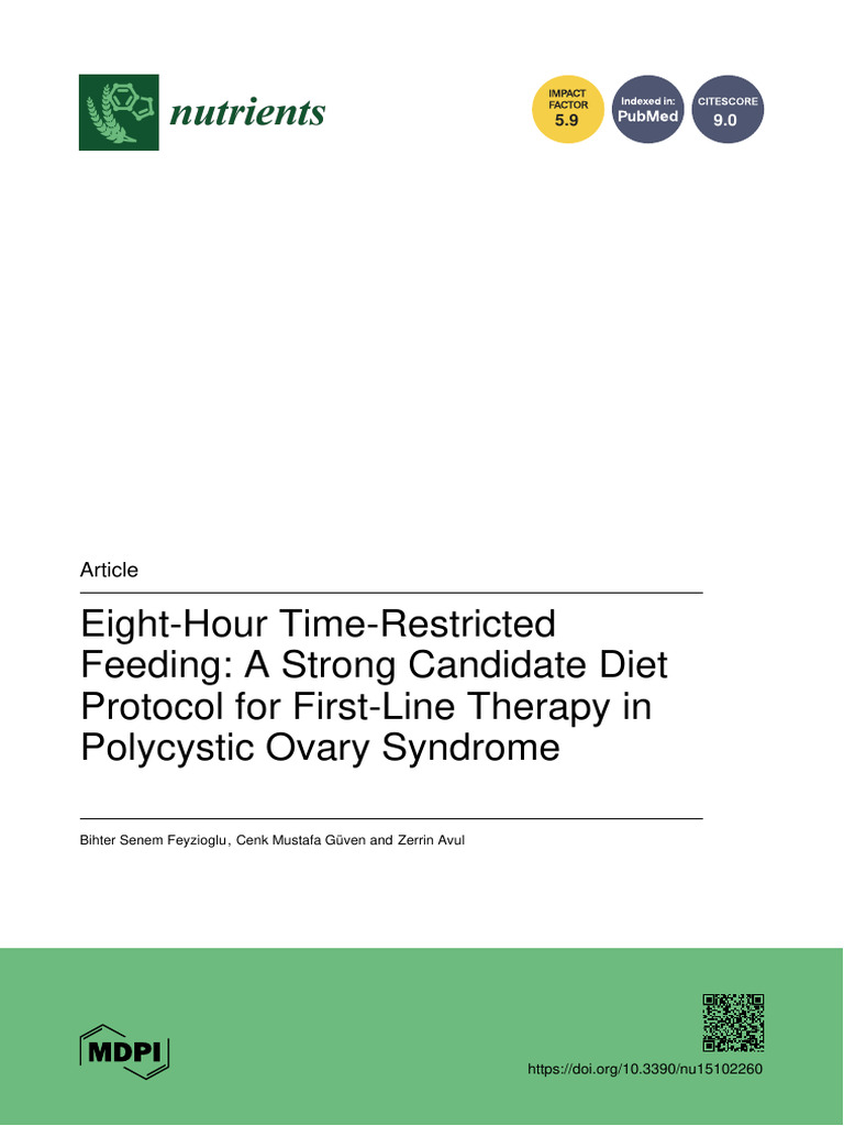 X Eight-Hour Time-Restricted Feeding A Strong Candidate Diet Protocol ...