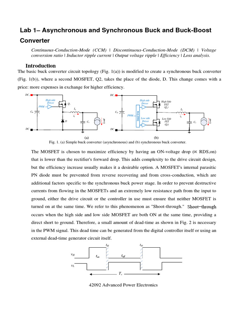 Power Electronics: Buck Converter Lab | PDF | Power Electronics ...