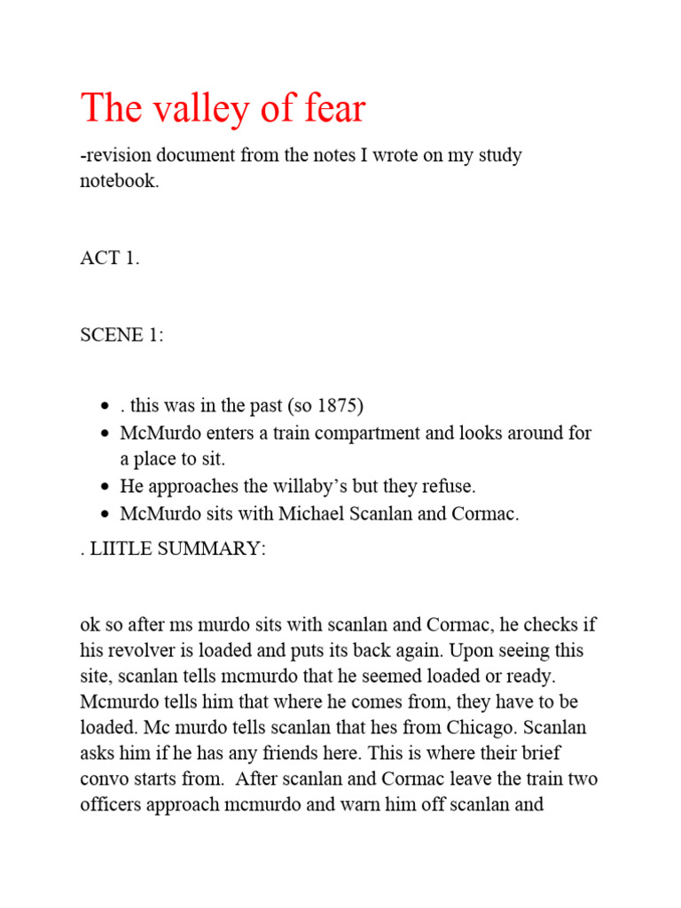 The Valley of Fear | PDF