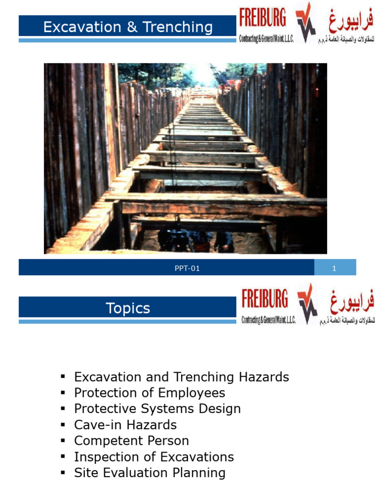 Excavation Safety and Protection Guidelines | PDF | Hazards | Trench