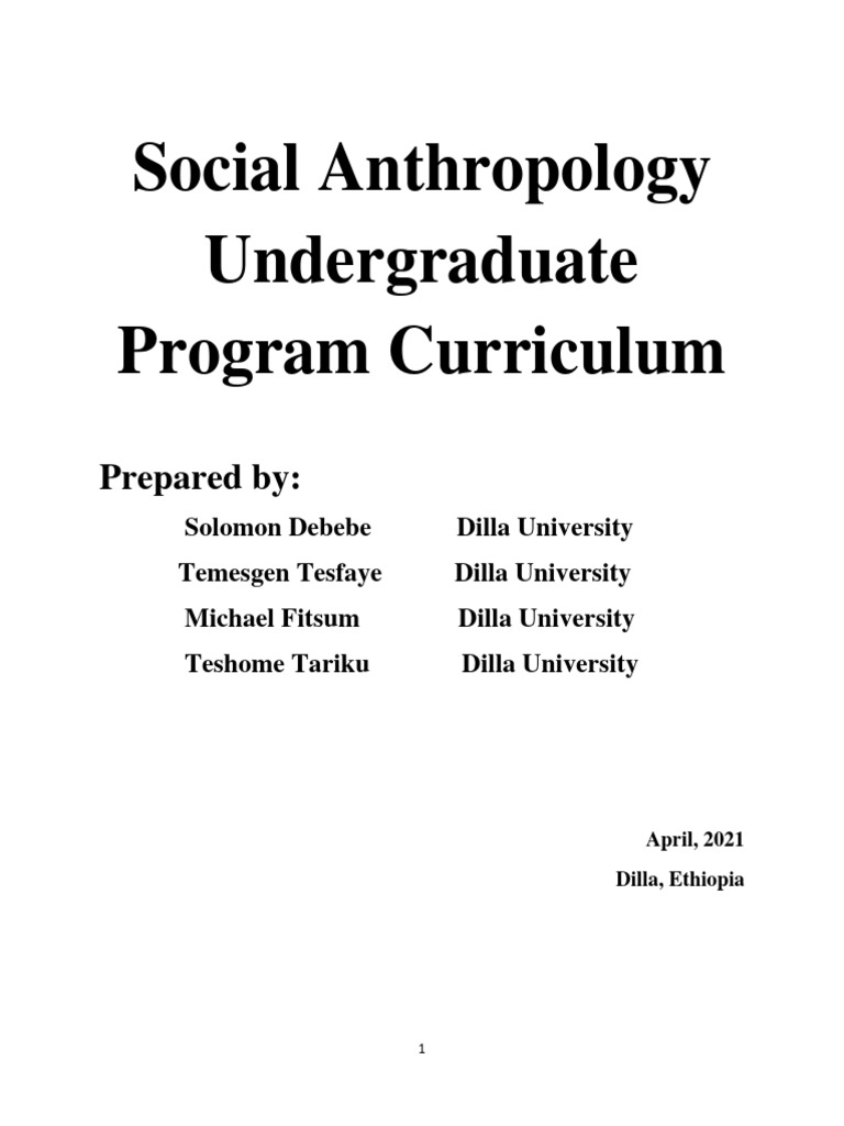 Validated Social Anthropology Curriculum | PDF | Anthropology | Archaeology