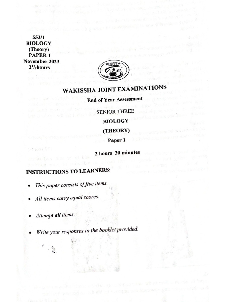 S. 3 Bio Wakissha Eoy 2023 | PDF