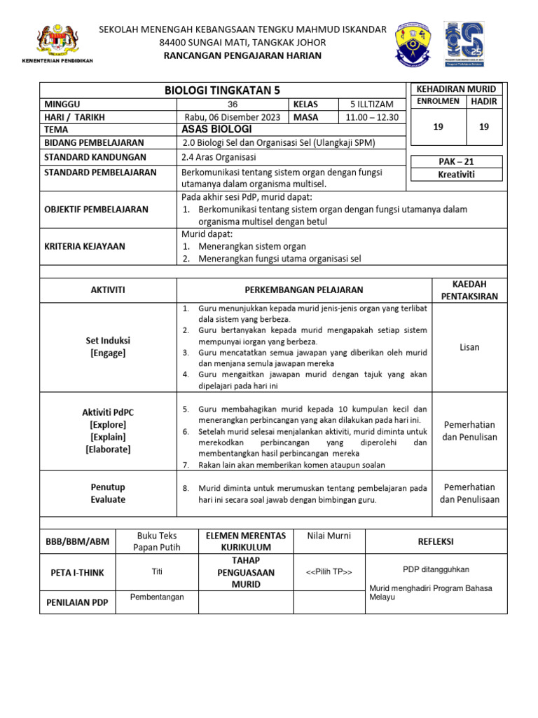 RPH Minggu 36 (Ahad 10 Dec - 14 Dec) | PDF