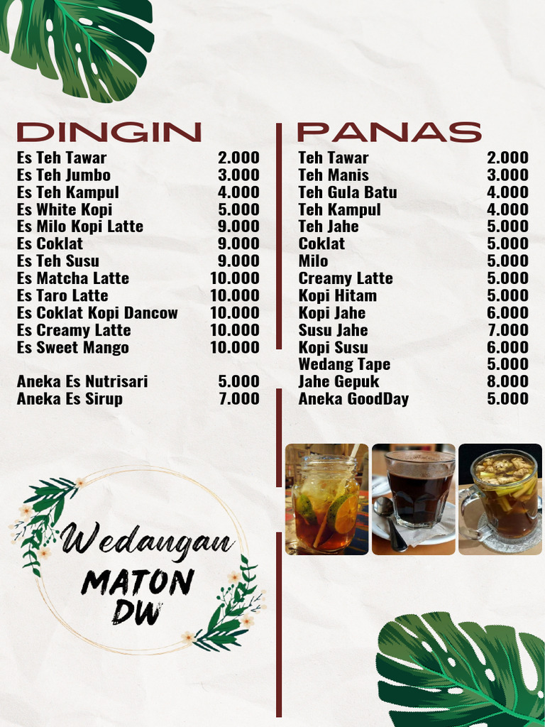 Menu Minuman | PDF