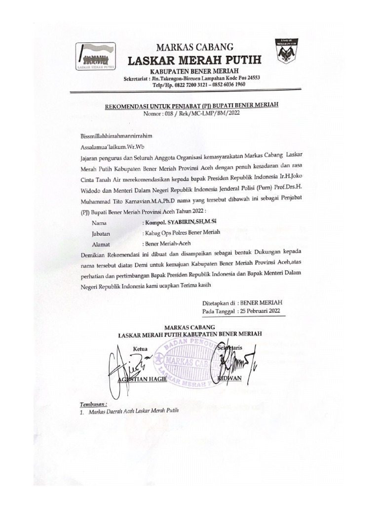 Laskar Merah Putih (LMP) | PDF