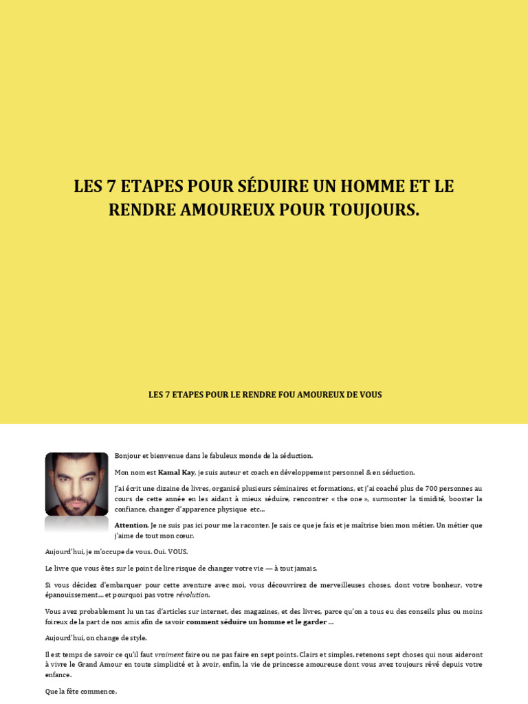 7 Étapes pour le Rendre Amoureux | PDF | Amour | Relations intimes