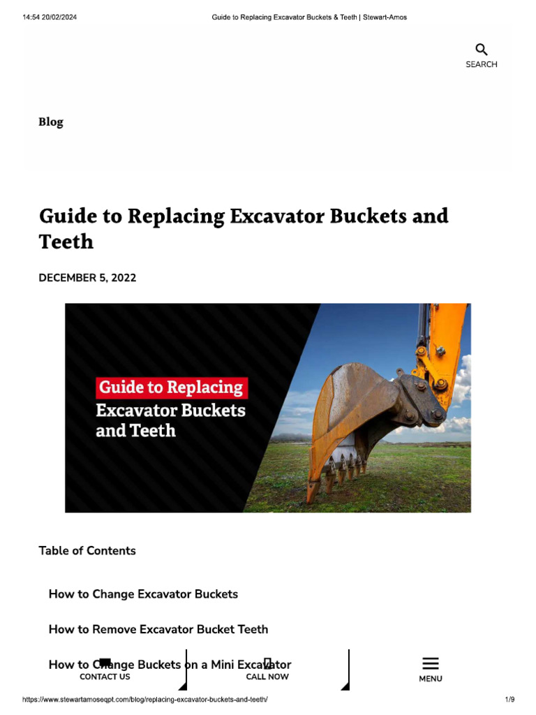 Guide To Change Bucket and Tip | PDF