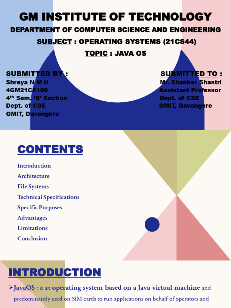 GM Institute of Technology: Department of Computer Science and ...