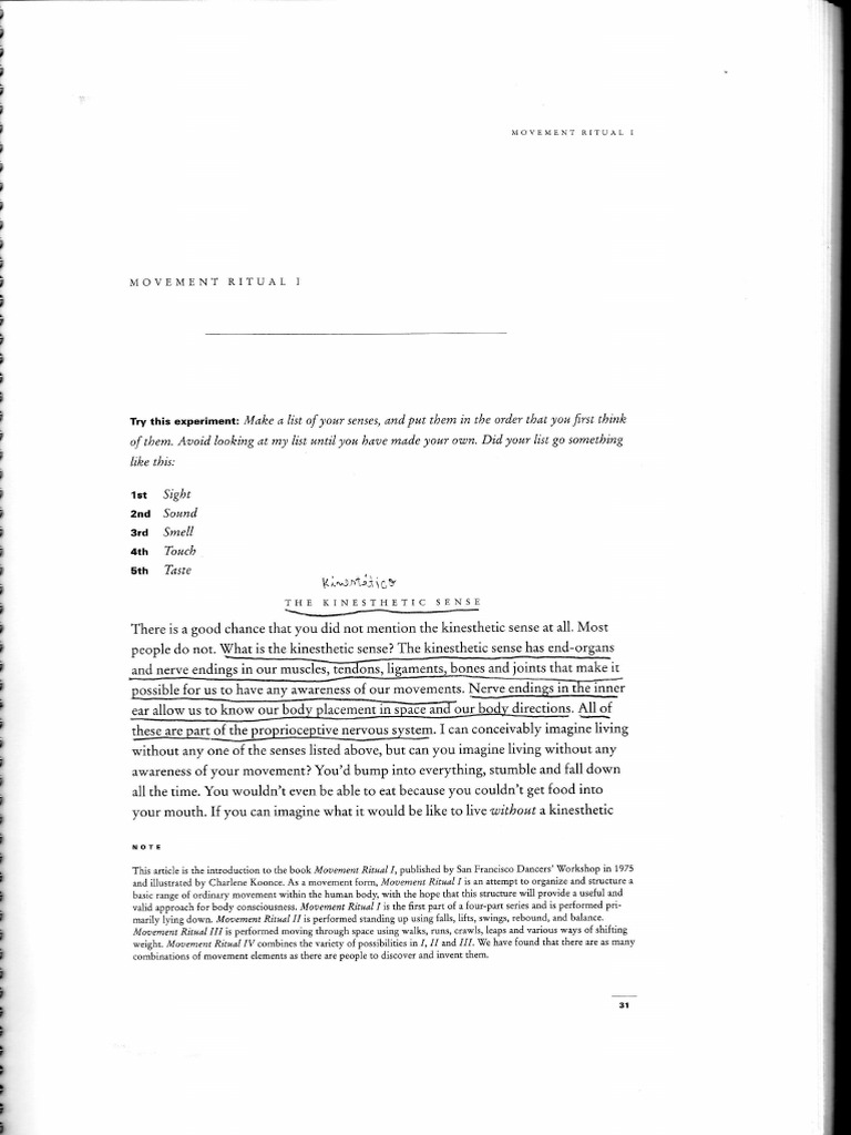Understanding Anna Halprin's Movement Ritual | PDF | Breathing | Senses